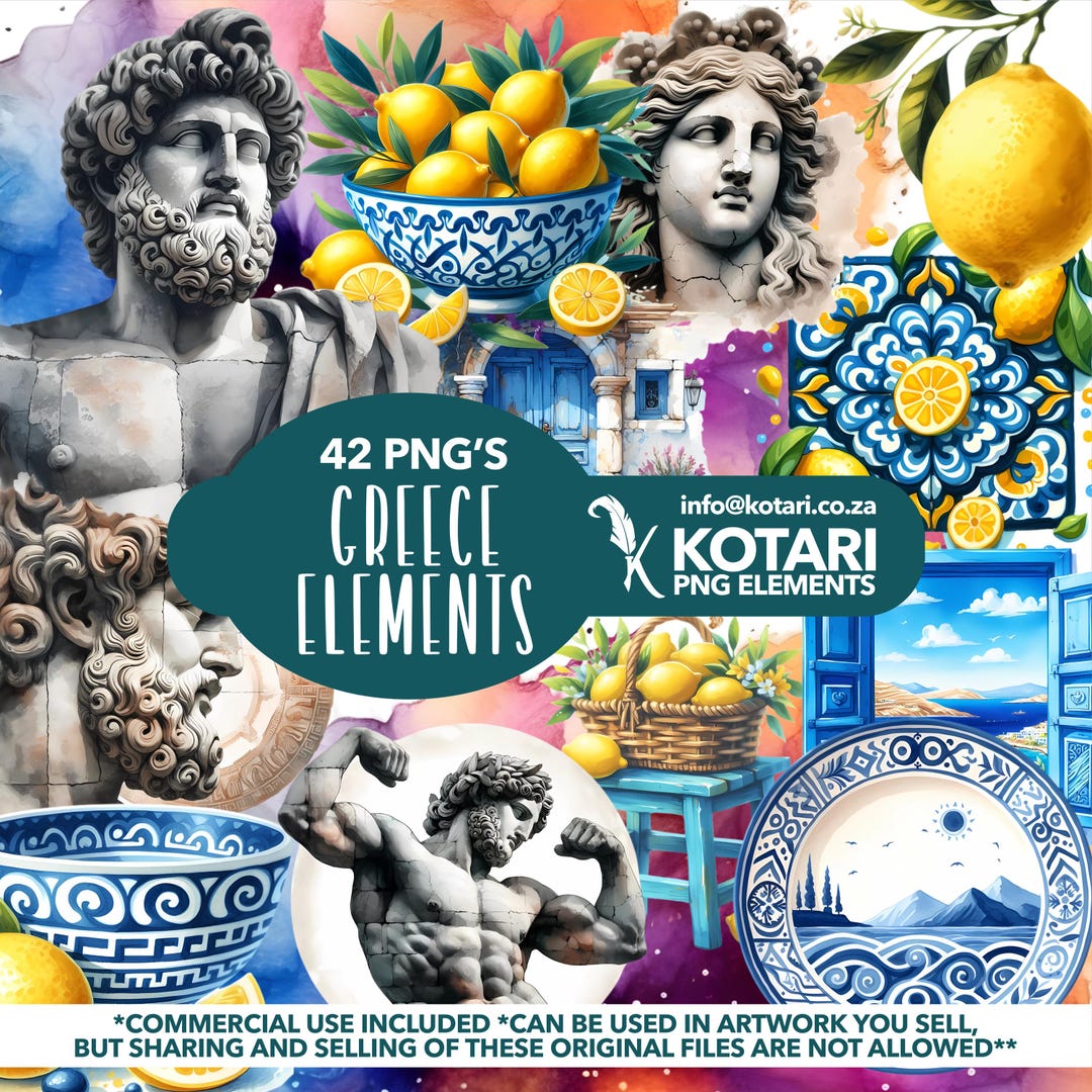 Greece Elements - Transparent PNG Clipart - Commercial Use - Etsy