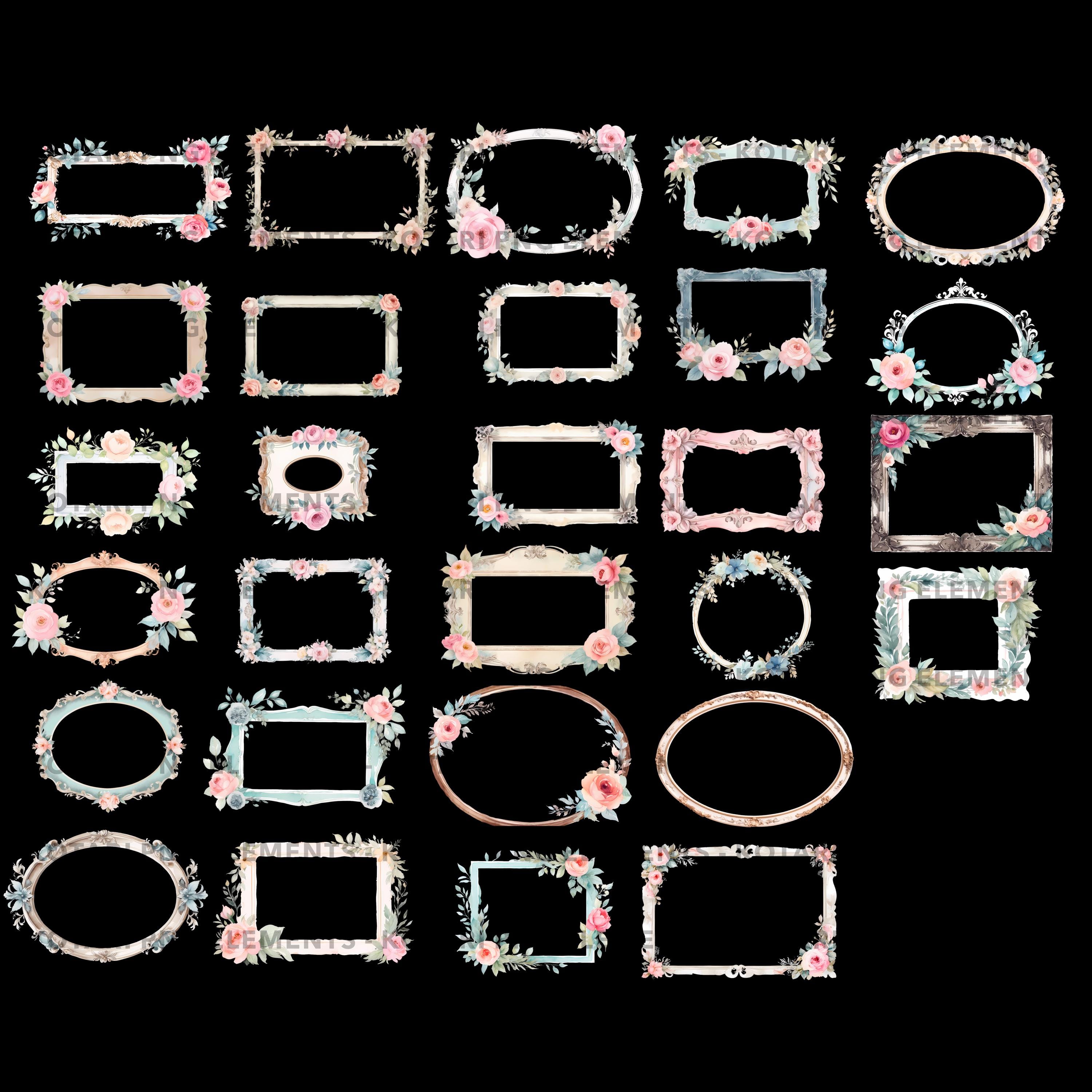 Shabby Frames - Transparent PNG Clipart - Commercial Use - Etsy