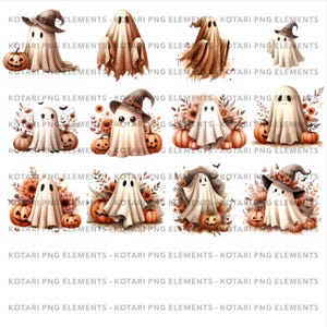 Sheet Ghosts - Transparent PNG Clipart - Commercial Use - Etsy
