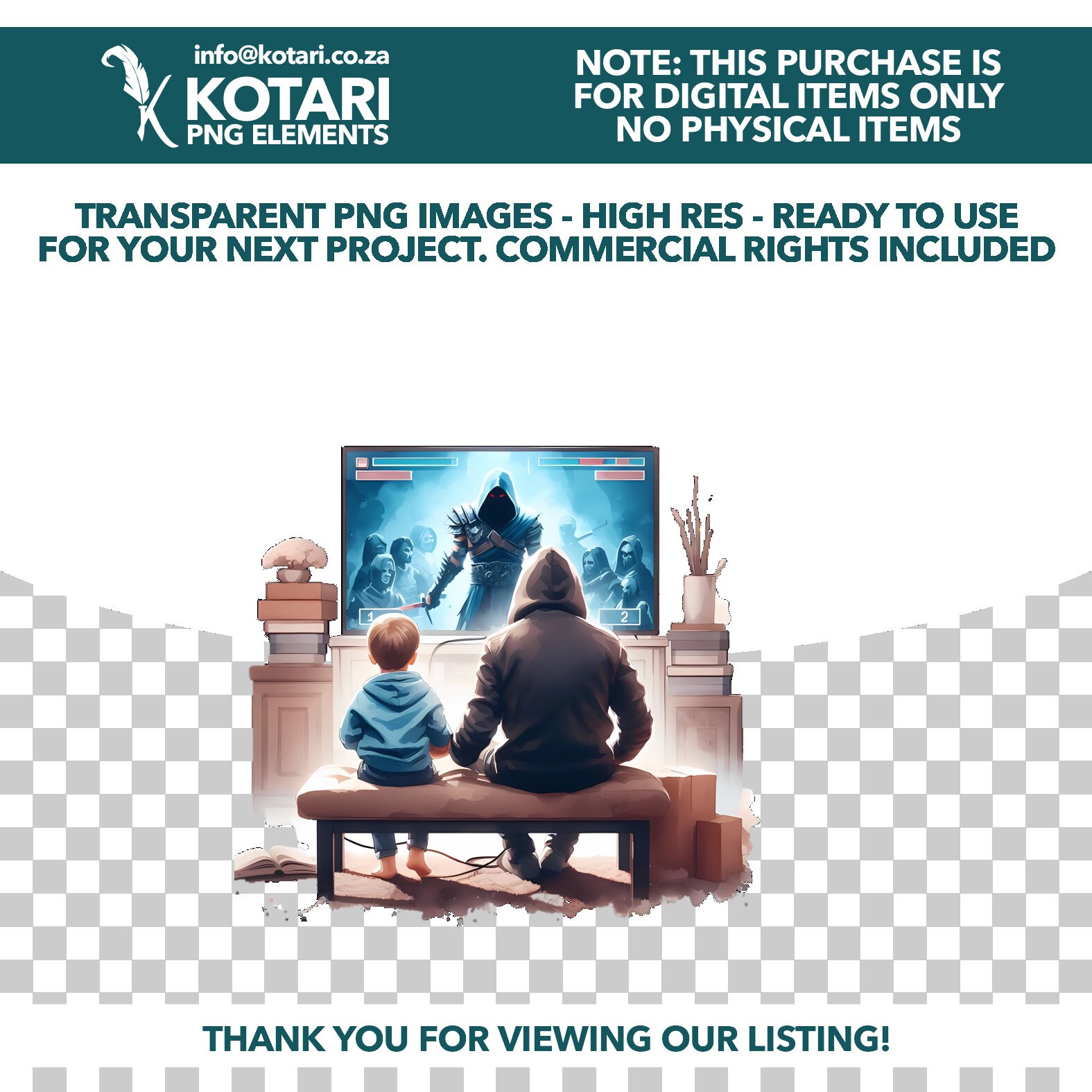 Dad Gaming Buddy - Transparent PNG Clipart - Commercial Use - Etsy