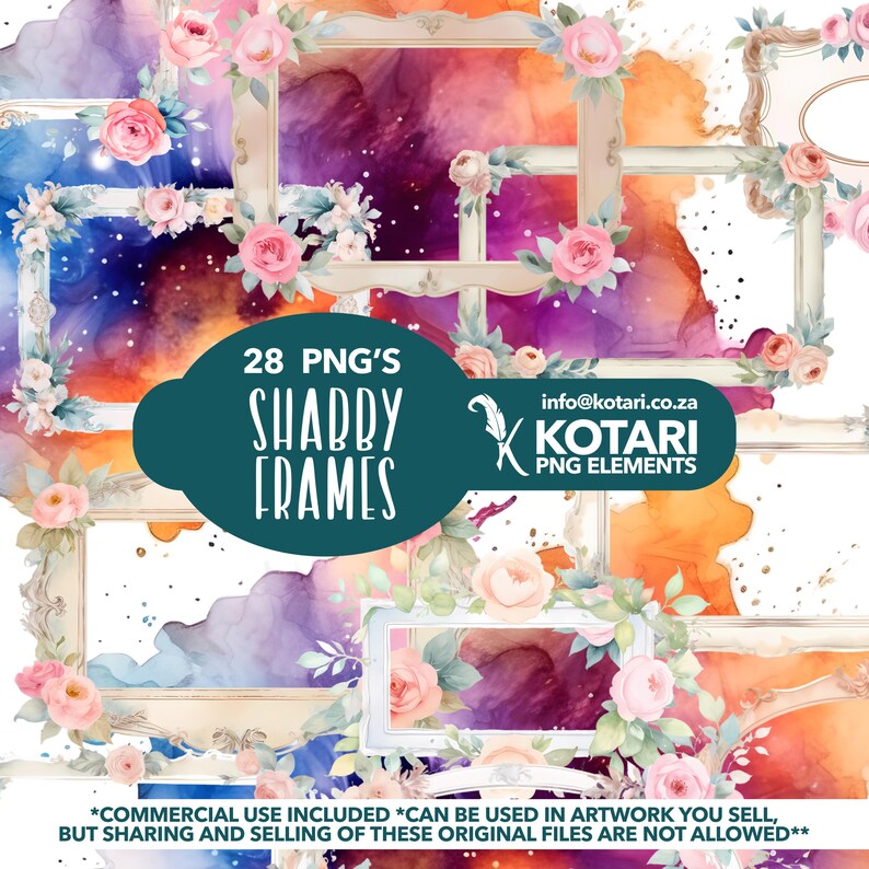 Shabby Frames - Transparent PNG Clipart - Commercial Use - Etsy