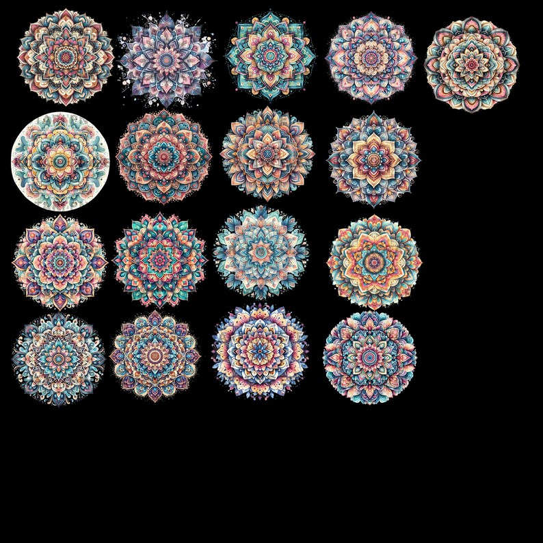 Round Mandala Transparent PNG Clipart Commercial Use - Etsy