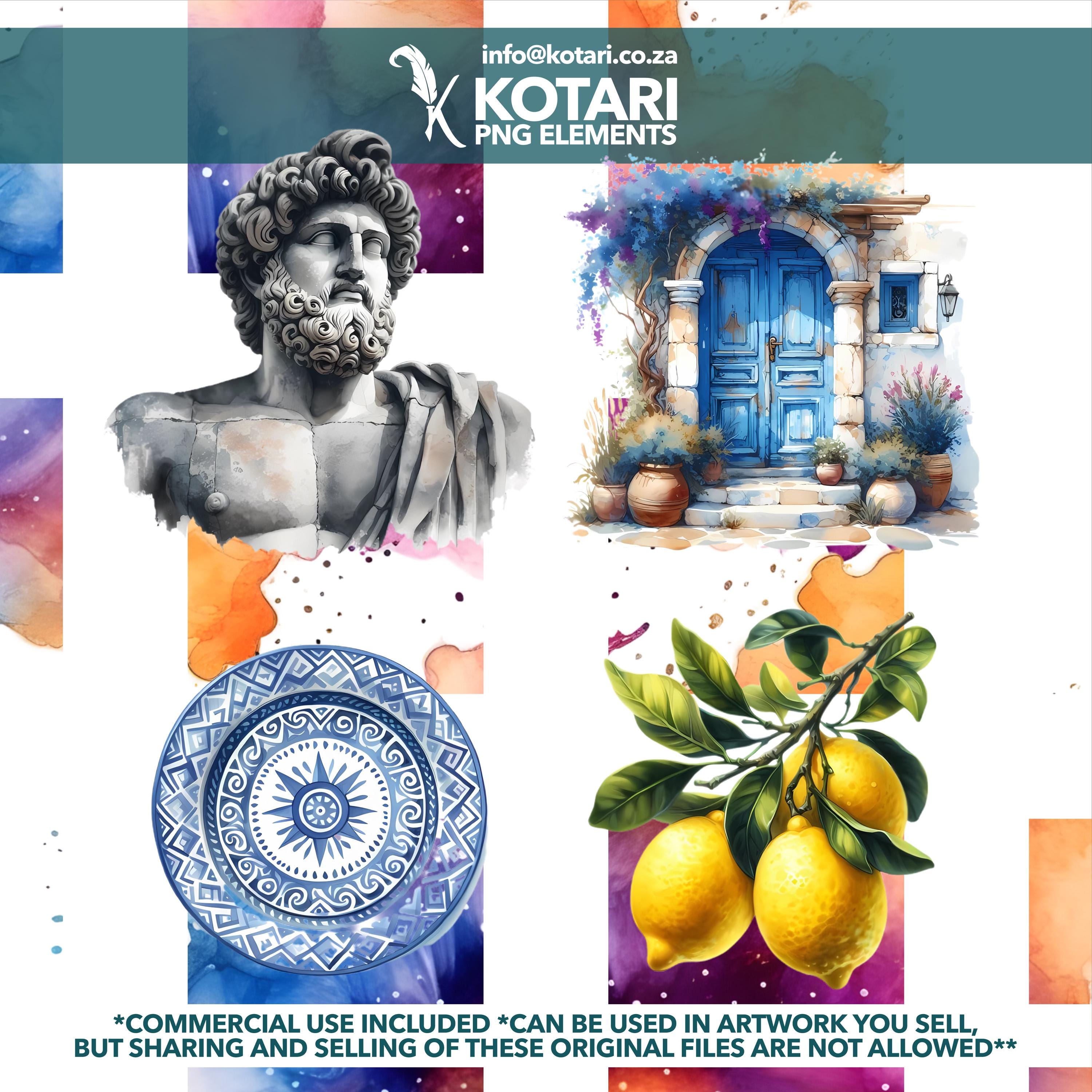 Greece Elements - Transparent PNG Clipart - Commercial Use - Etsy