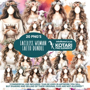 Faceless Woman Faith Bundle - Transparent PNG Clipart - Commercial Use ...