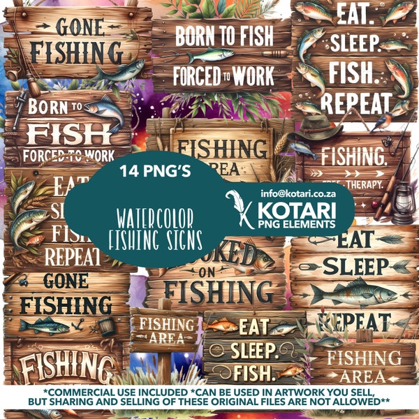 Fishing Signs - Etsy