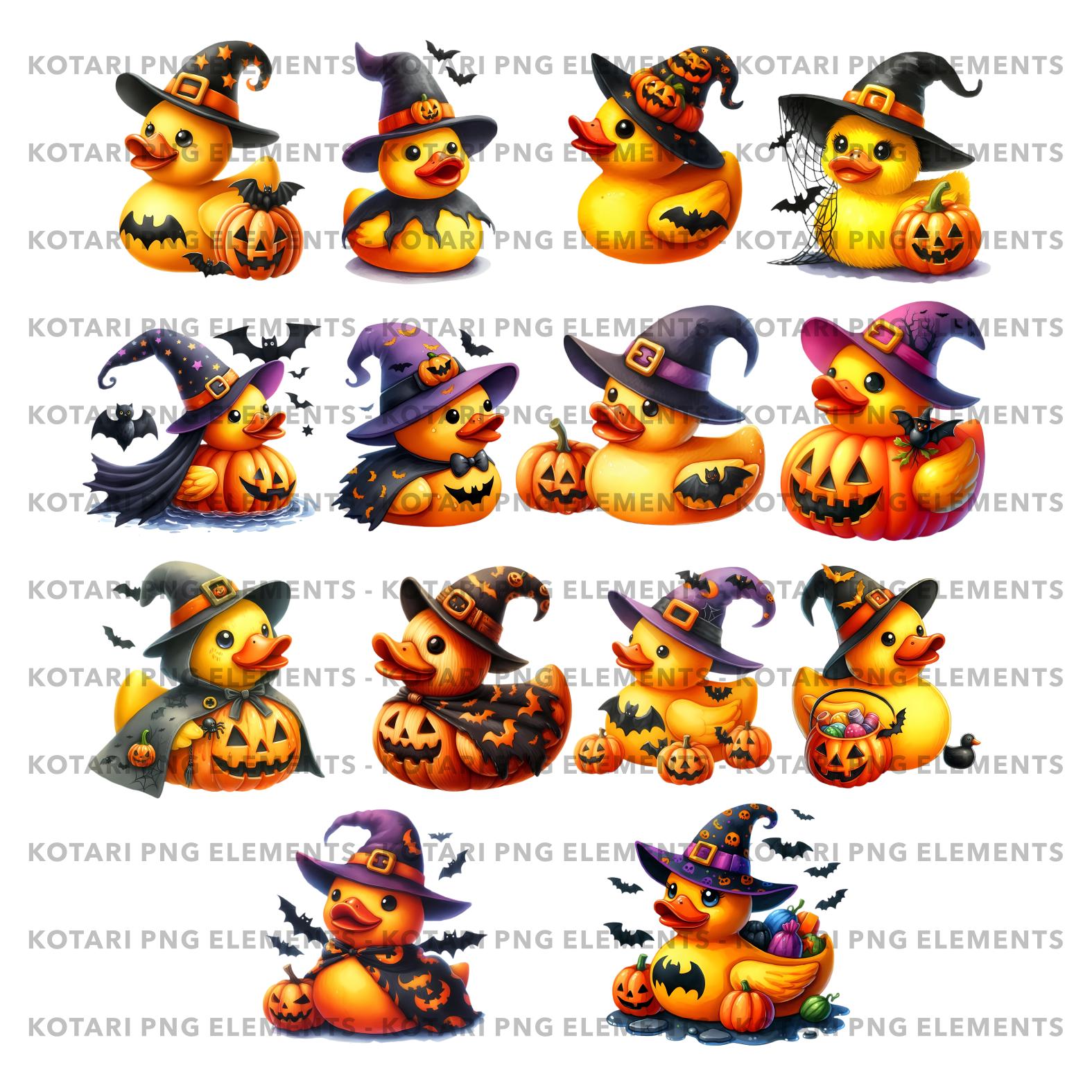 Halloween Rubber Ducks - Transparent PNG Clipart - Commercial Use - Etsy