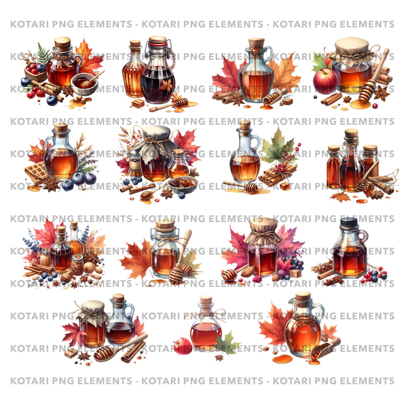 Maple Syrup Transparent PNG Clipart Commercial Use - Etsy