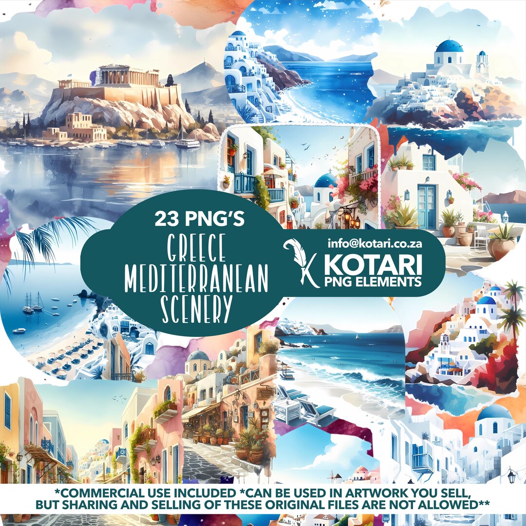 Greece Mediterranean Scenery - Transparent PNG Clipart - Commercial Use ...
