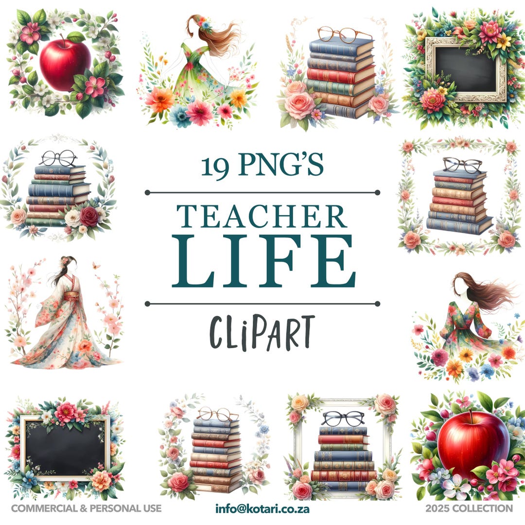Teachers Life - Transparent PNG Clipart - Commercial Use - Etsy