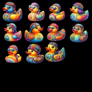 Hippie Rubber Ducks - Transparent PNG Clipart - Commercial Use - Etsy