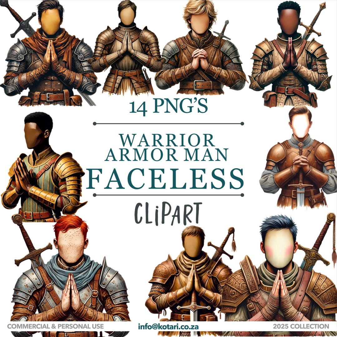 Faceless Warrior Armor Men - Transparent PNG Clipart - Commercial Use ...