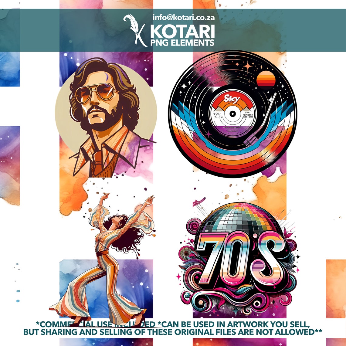 70's Groovy - Transparent PNG Clipart - Commercial Use - Etsy