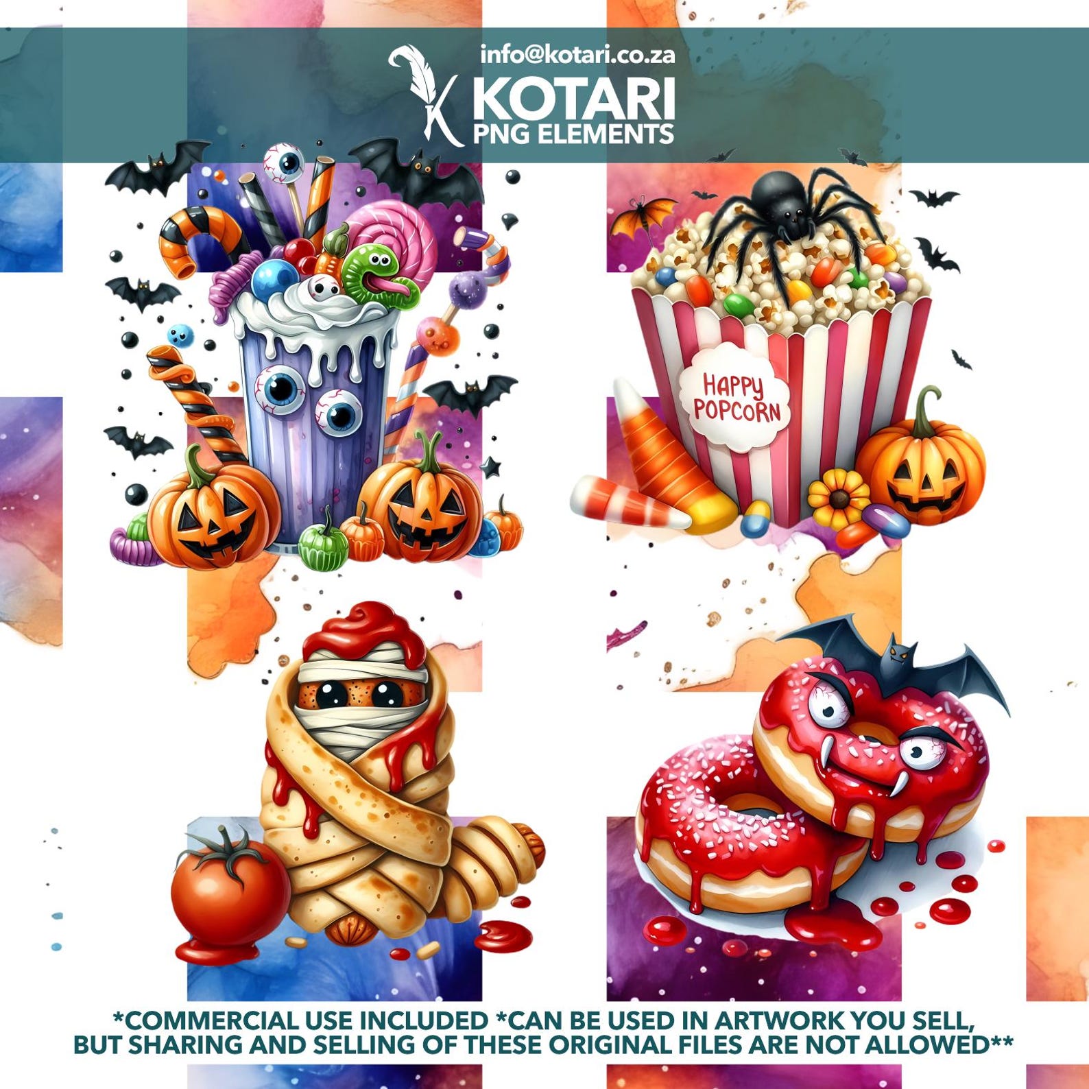 Halloween Treats - Transparent PNG Clipart - Commercial Use - Etsy