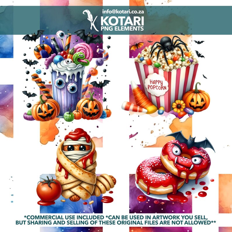 Halloween Treats - Transparent PNG Clipart - Commercial Use - Etsy