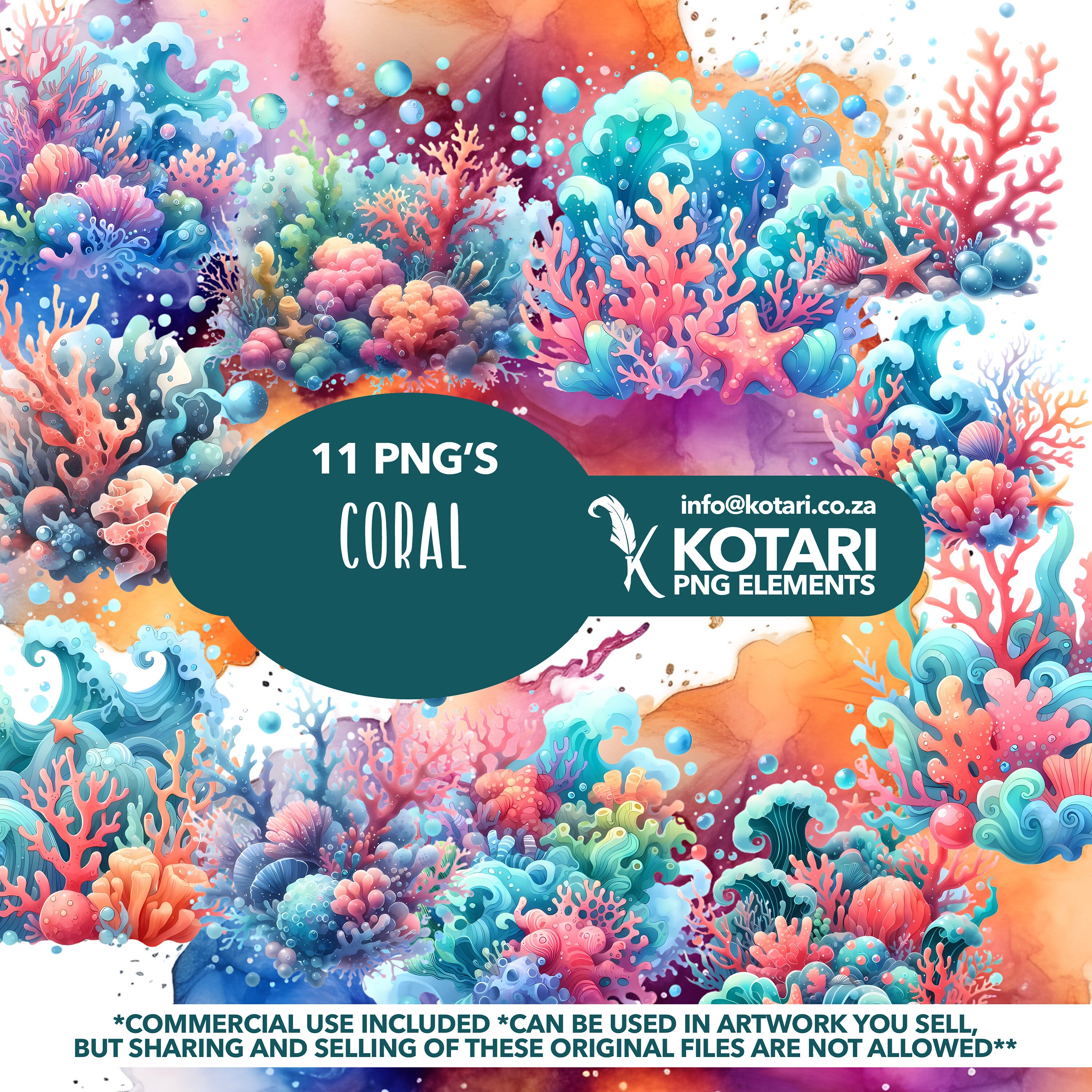 Coral Transparent PNG Clipart _commercial Use - Etsy