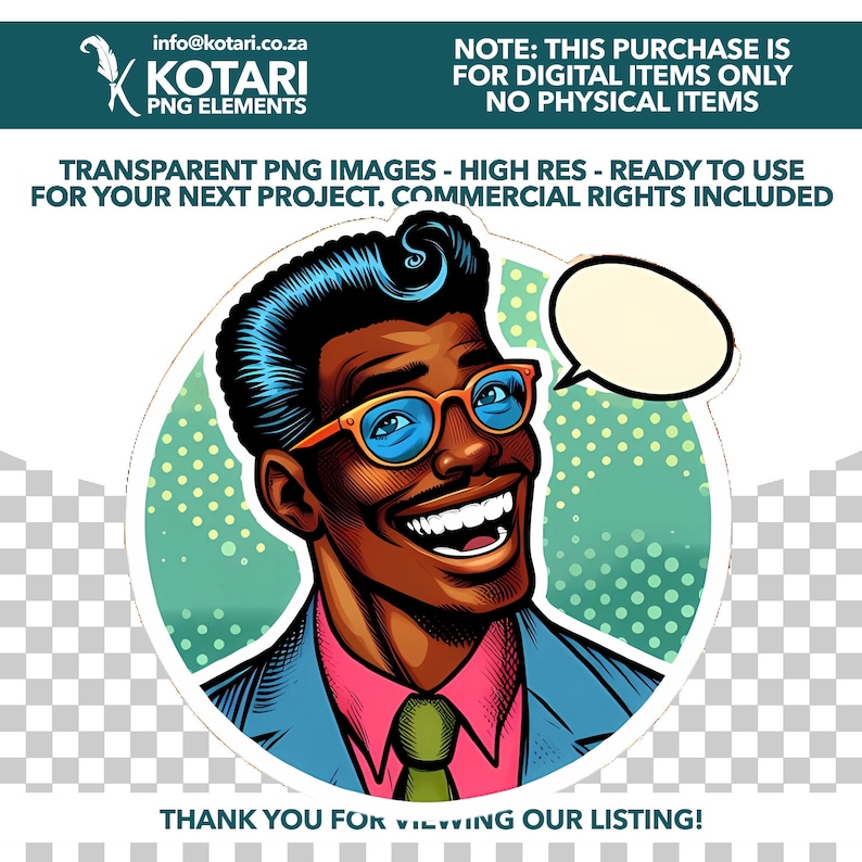 Pop Art Characters - Transparent PNG Clipart - Commercial Use - Etsy