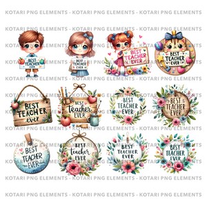Best Teacher Sign - Transparent PNG Clipart - Commercial Use - Etsy UK