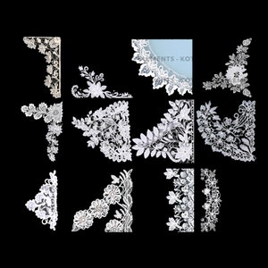Lace Pieces - Transparent PNG Clipart - Commercial Use - Etsy