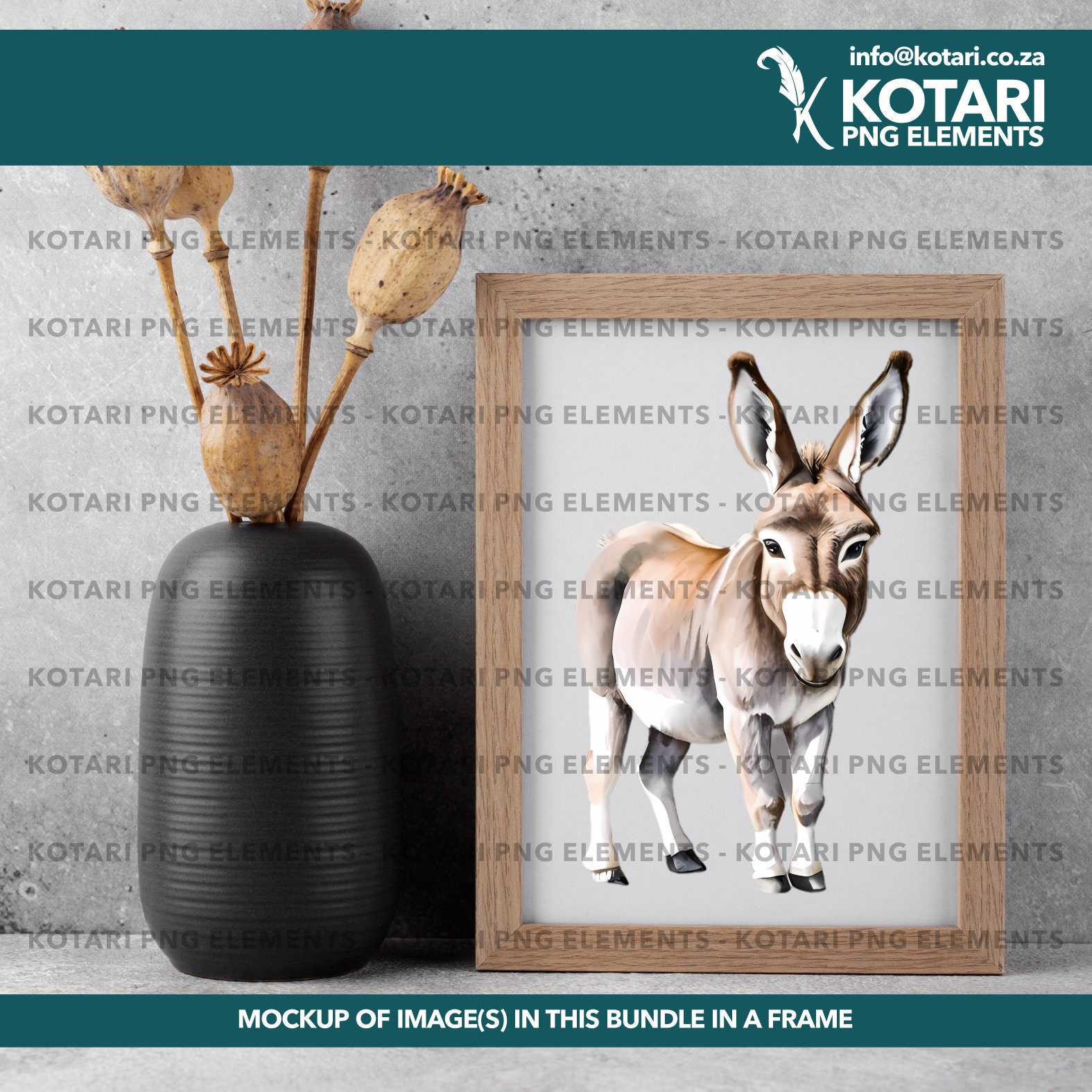 Peaking Donkeys Transparent PNG Clipart Commercial Use - Etsy