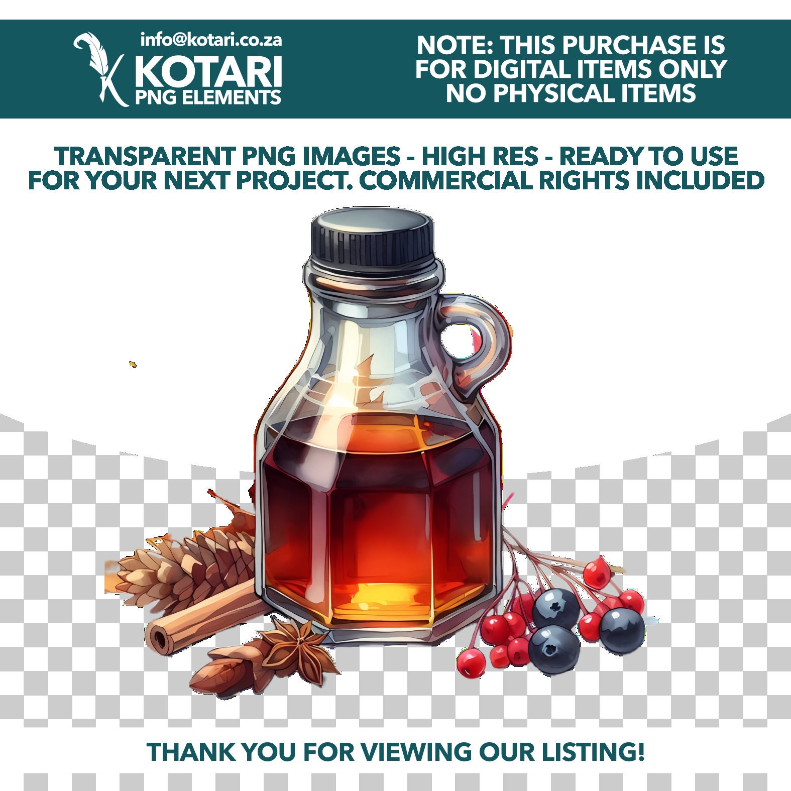 Maple Syrup - Transparent PNG Clipart - Commercial Use - Etsy