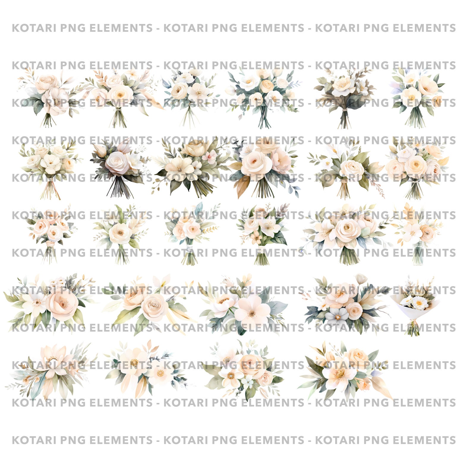 Angelic Flowers - Transparent PNG Clipart - Commercial Use - Etsy
