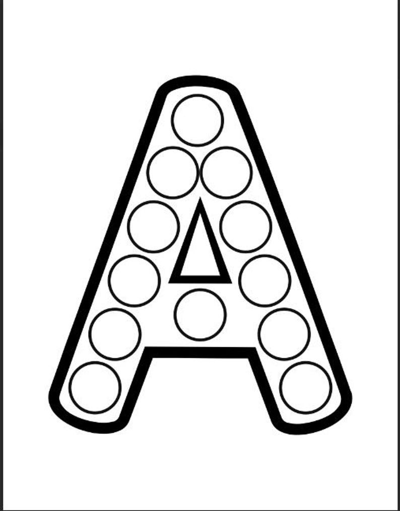 3 A to Z Dot Marker Colouring Worksheets - Etsy