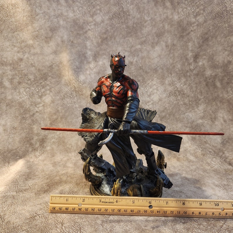 Darth Maul Fanart 3D Printed Hand Painted Star Wars Resin Statue 9.25 ...