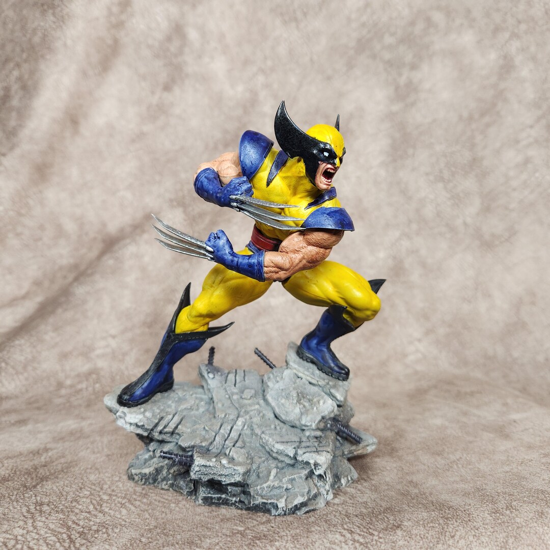 WOLVERINE LA Figures 3D Printed Hand Painted Statue ~8.75in/222mm - Etsy