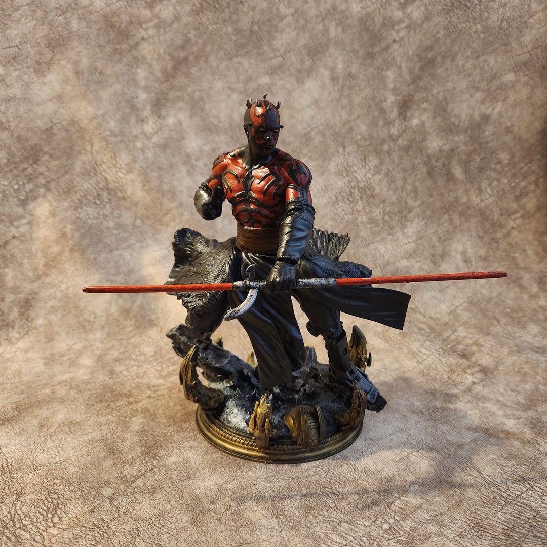 Darth Maul Fanart 3D Printed Hand Painted Star Wars Resin Statue 9.25 ...