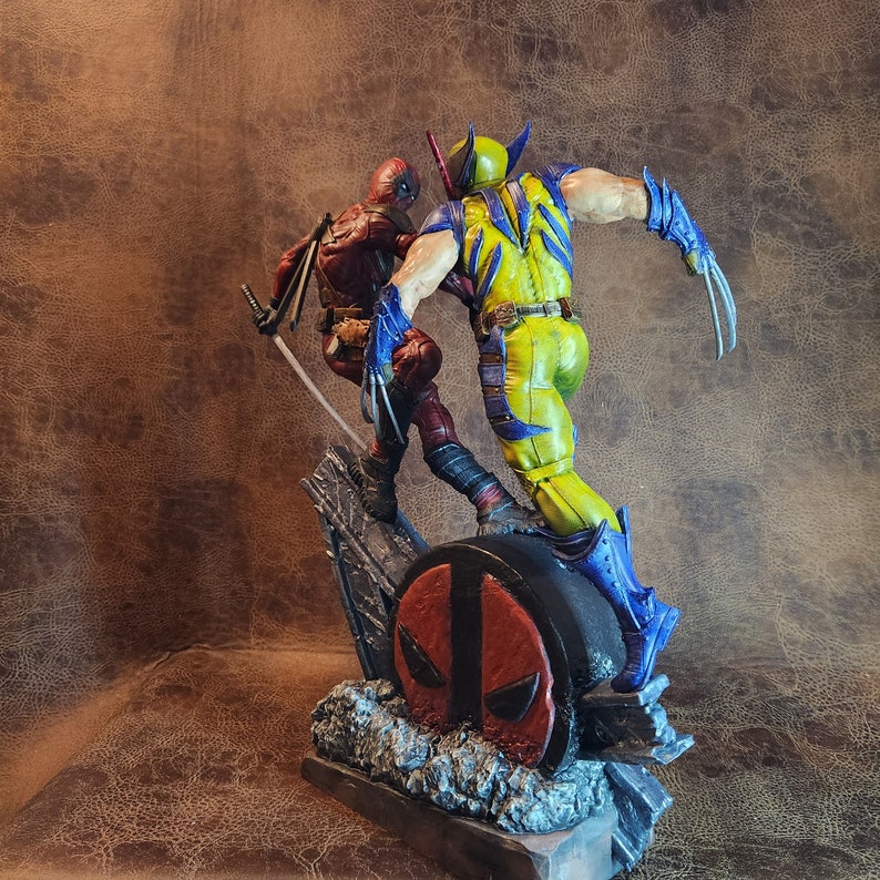 LET'S FKING GO Deadpool Vs Wolverine Sanix 3D Printed Hand Painted ...