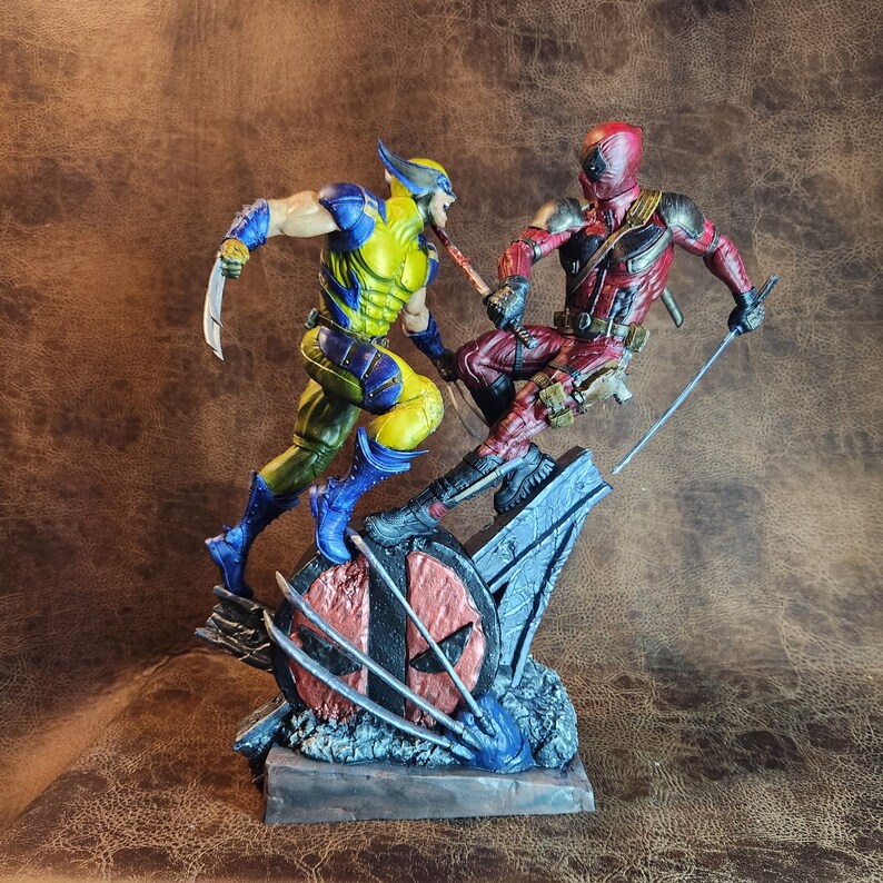 LET'S FKING GO Deadpool Vs Wolverine Sanix 3D Printed Hand Painted ...