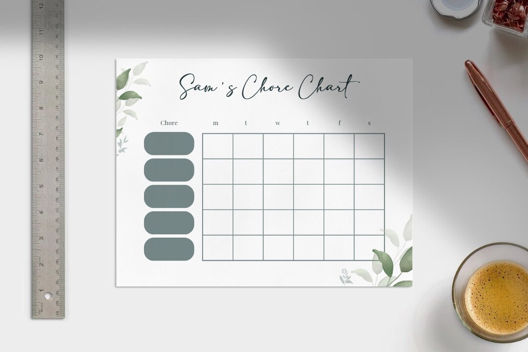 Editable Chore Chart canva - Etsy