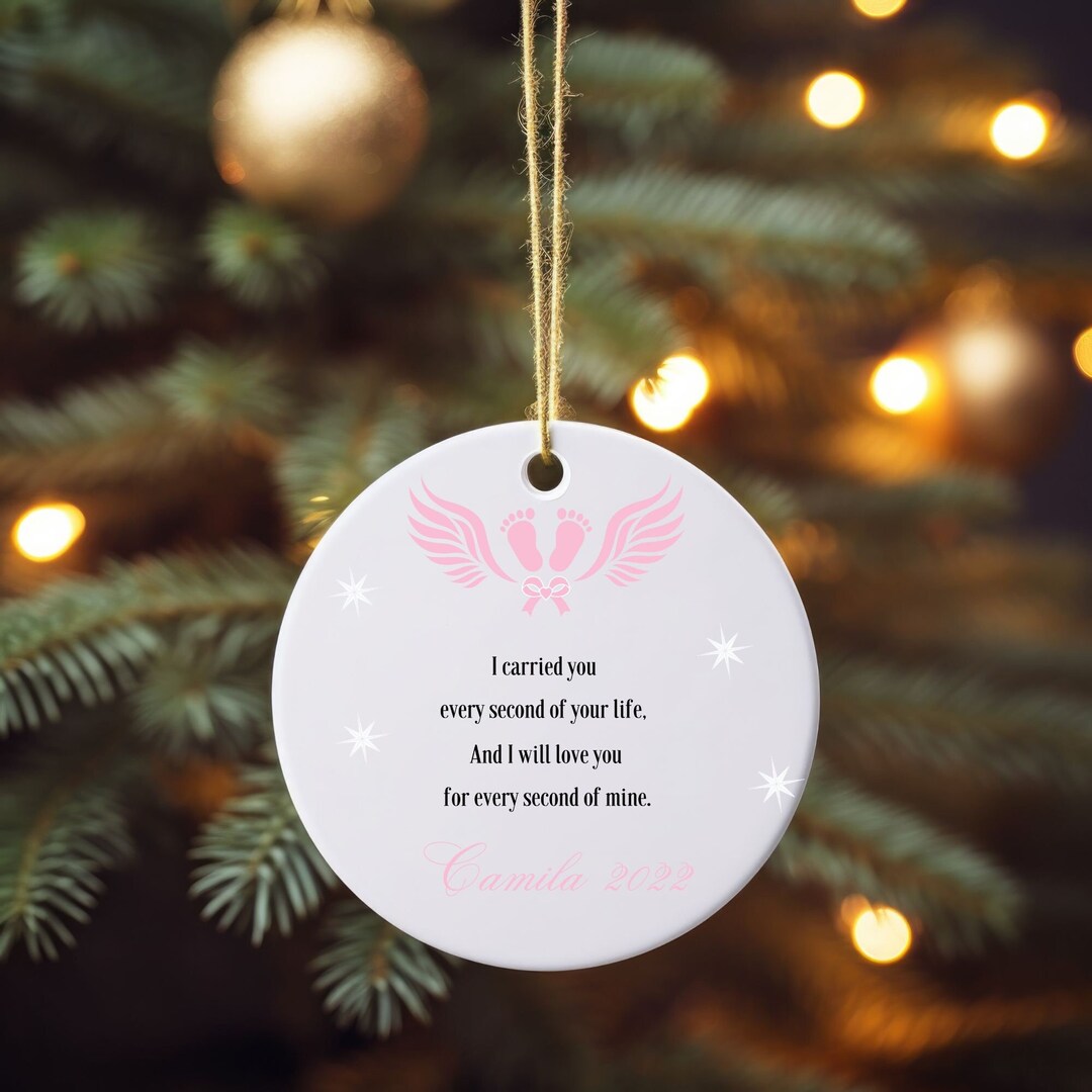 Personalized Baby Angel Christmas Ornament, Custom Baby Angel Xmas ...