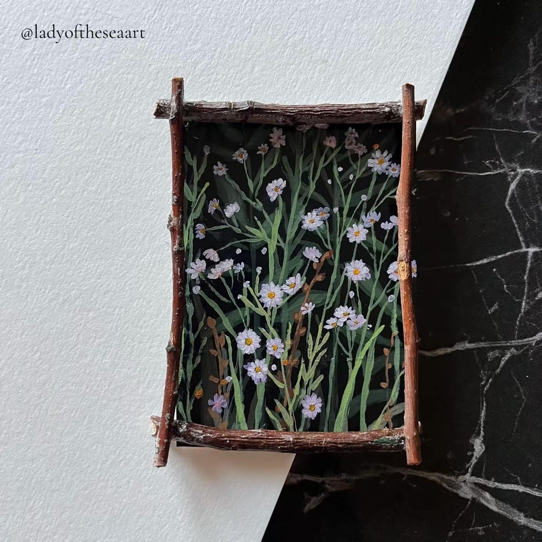 Wild Flowers With Handmade Frame - Etsy