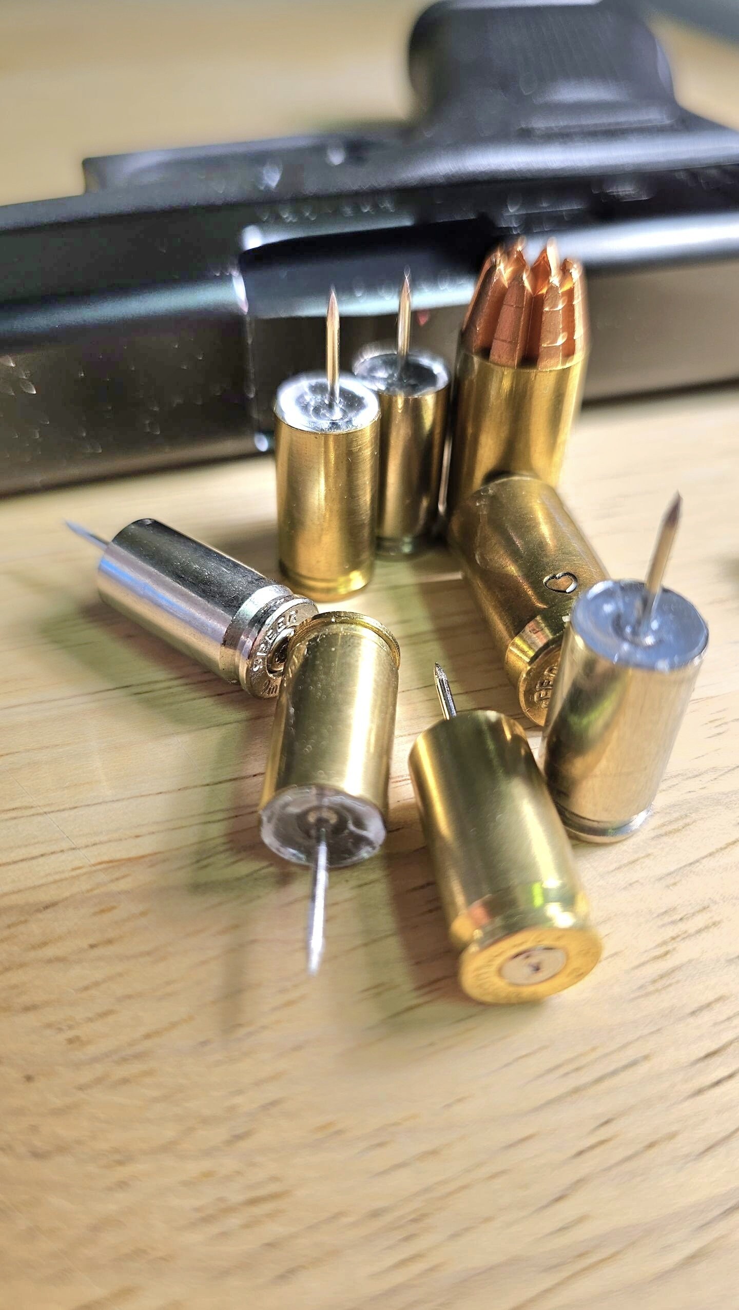 Bullet Shell Casing Push Pin/ Bullet Thumb Tacs/ 9MM Pins - Etsy