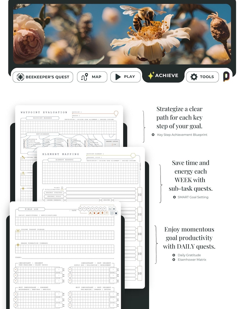 Gamified Goal Planner | Smart Goal Setting Quest PDF | ADHD Planner ...