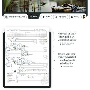 Gamified Daily Digital Planner PDF | Printable Daily Planner Template ...