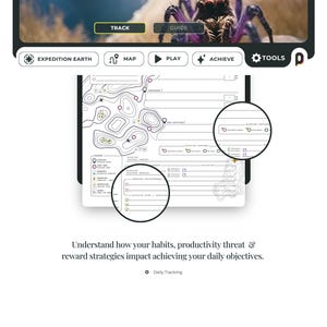 Gamified Daily Digital Planner PDF | Printable Daily Planner Template ...