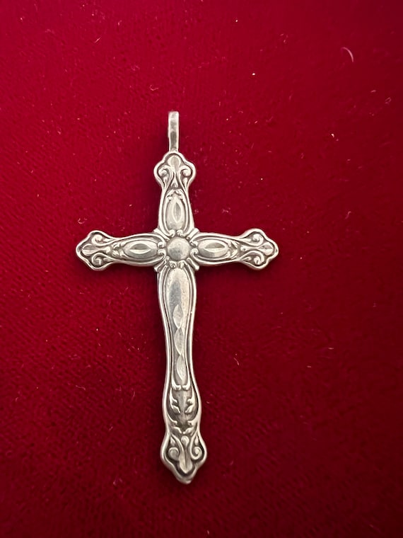 Vintage Sterling Silver Cross Crucifix - Gem
