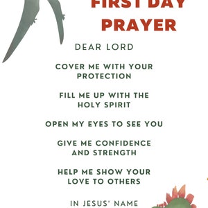 First Day of School Prayer Cards for Kids - Back to School - Religious ...