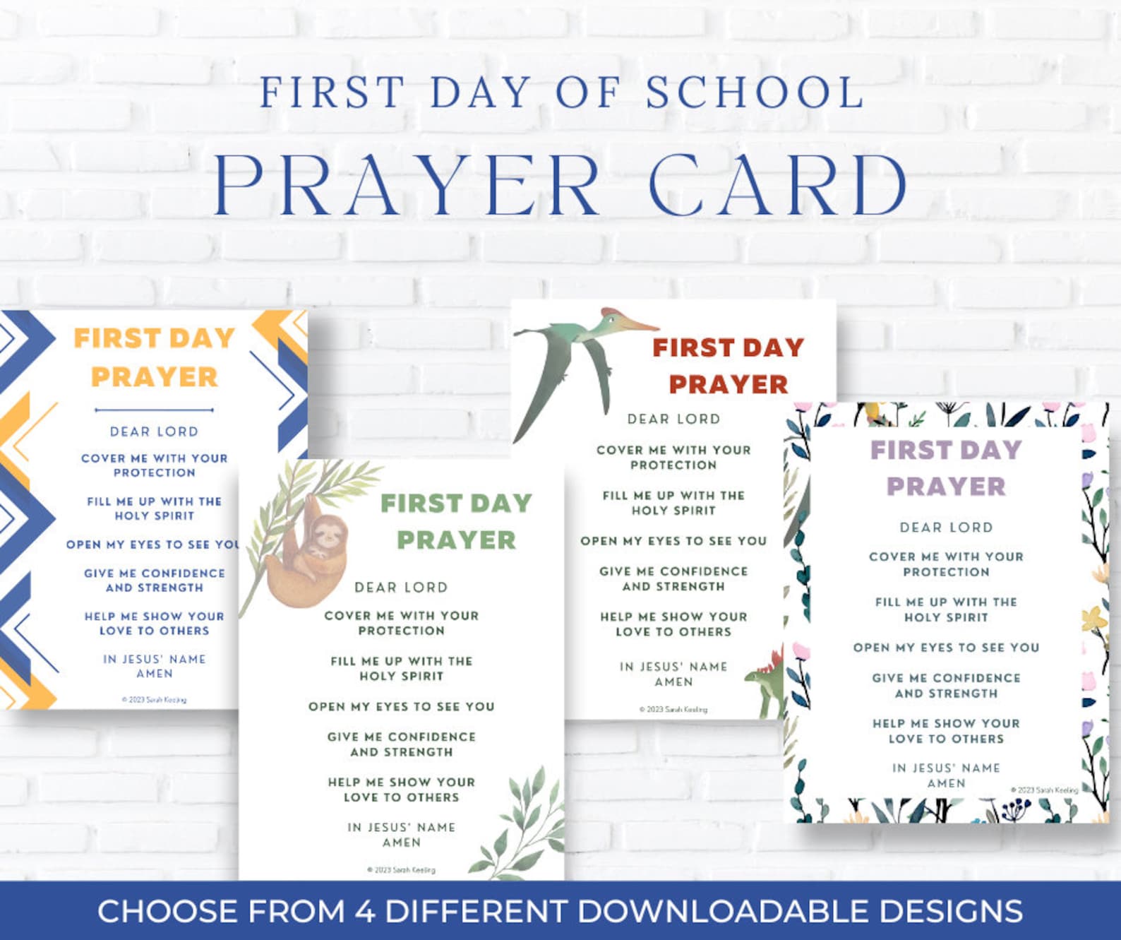 First Day of School Prayer Cards for Kids - Back to School - Religious ...