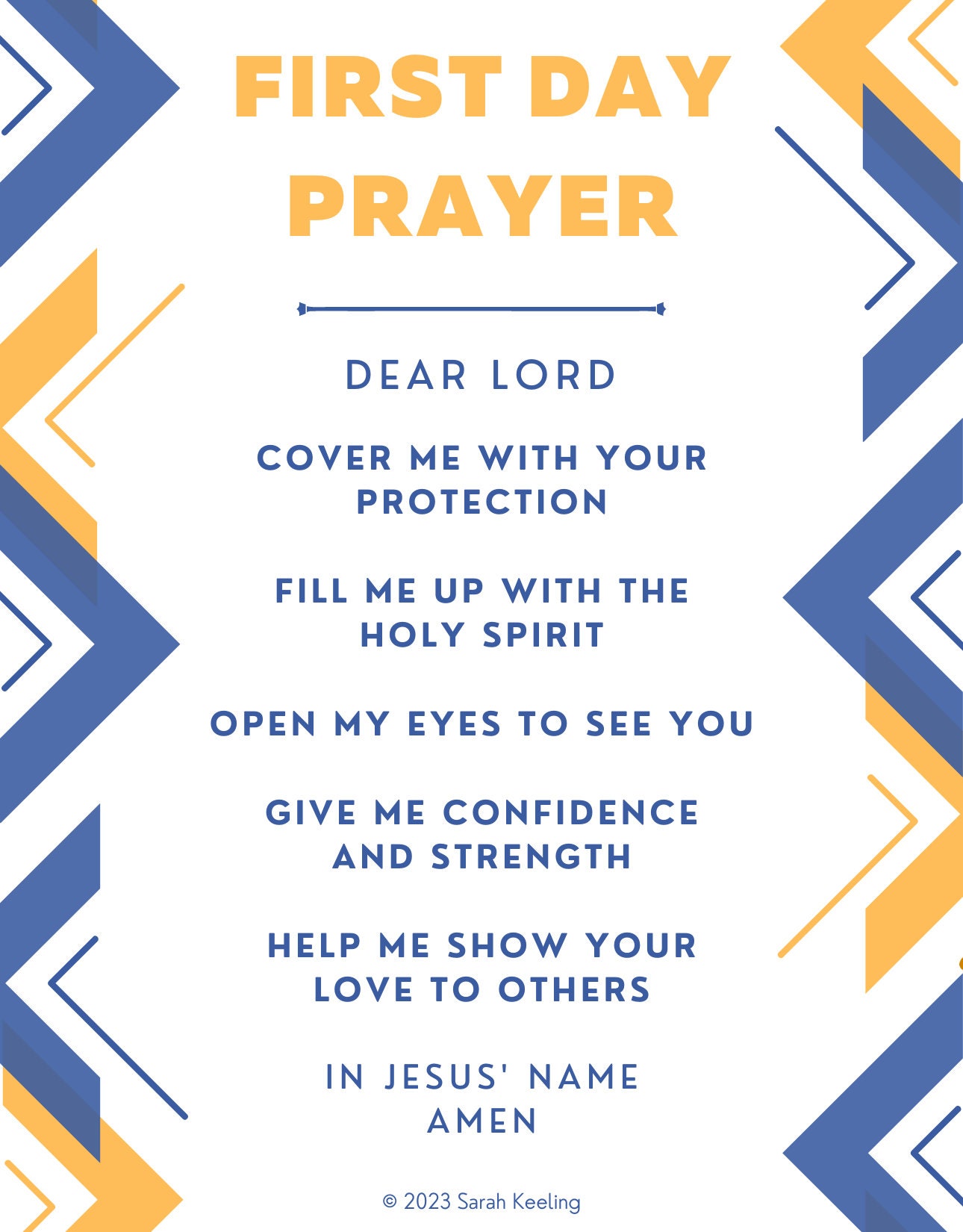First Day of School Prayer Cards for Kids - Back to School - Religious ...
