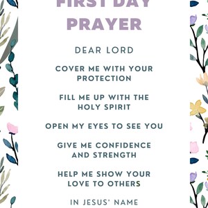 First Day of School Prayer Cards for Kids - Back to School - Religious ...