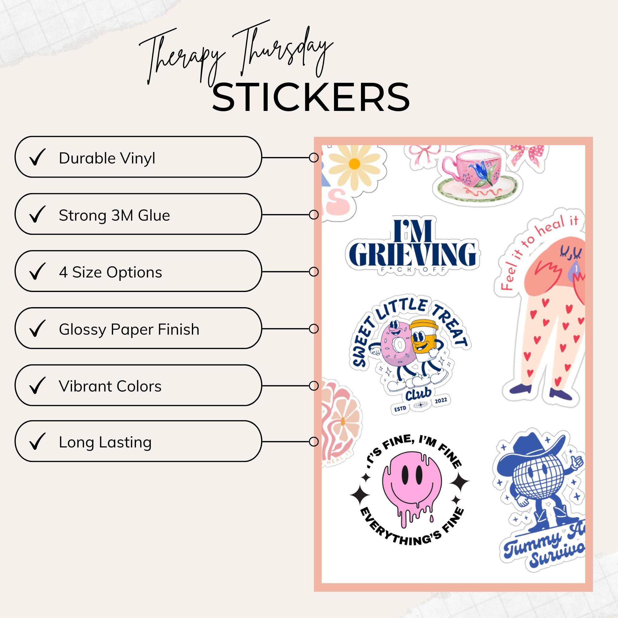 Grounding Sticker | 5 Senses Grounding | Meditation | Therapy Sticker ...