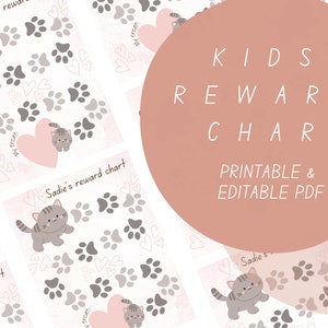 Reward Chart for Kids Sticker Chart Digital Printable Instant Download ...