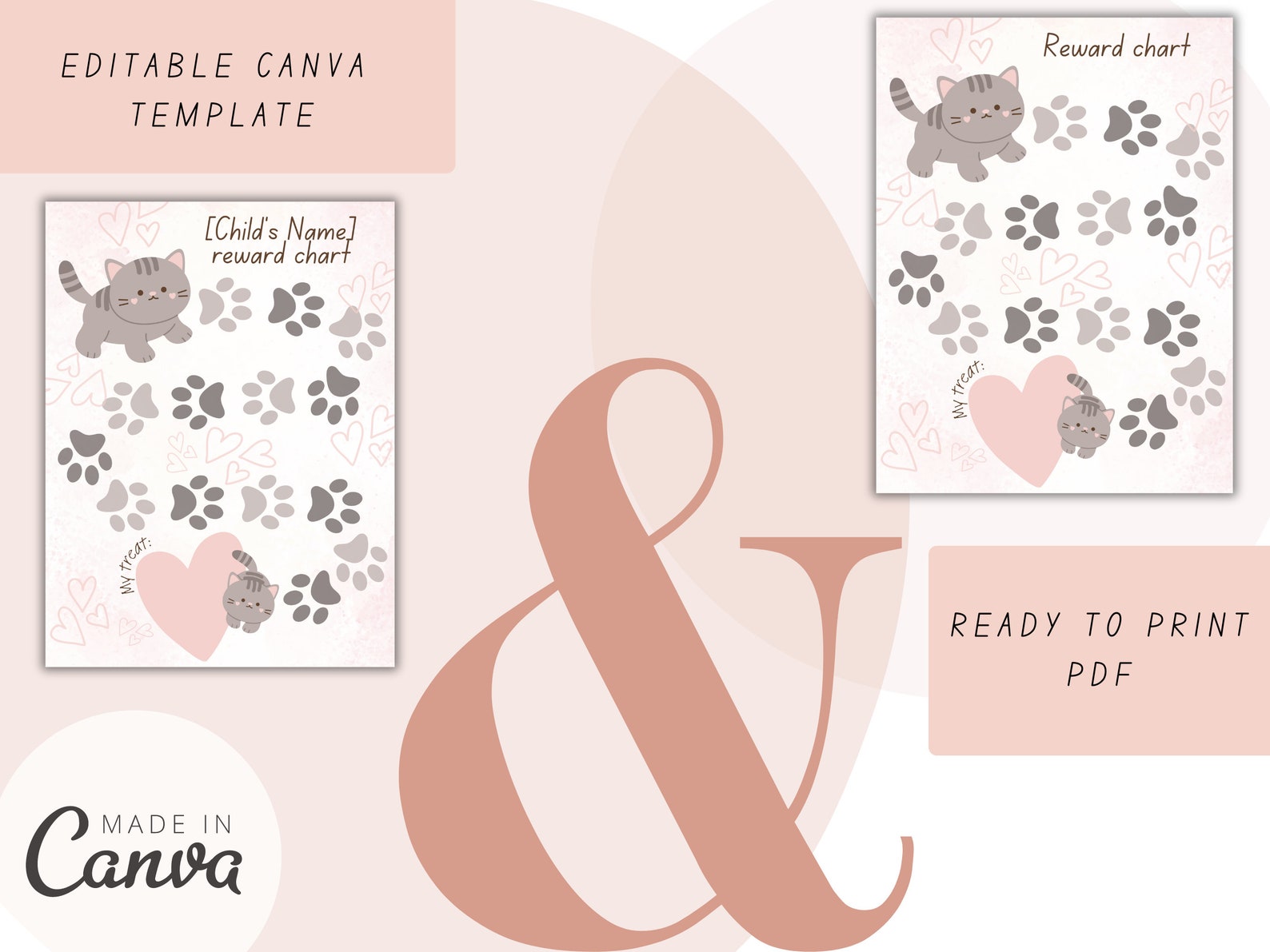 Reward Chart for Kids Sticker Chart Digital Printable Instant Download ...
