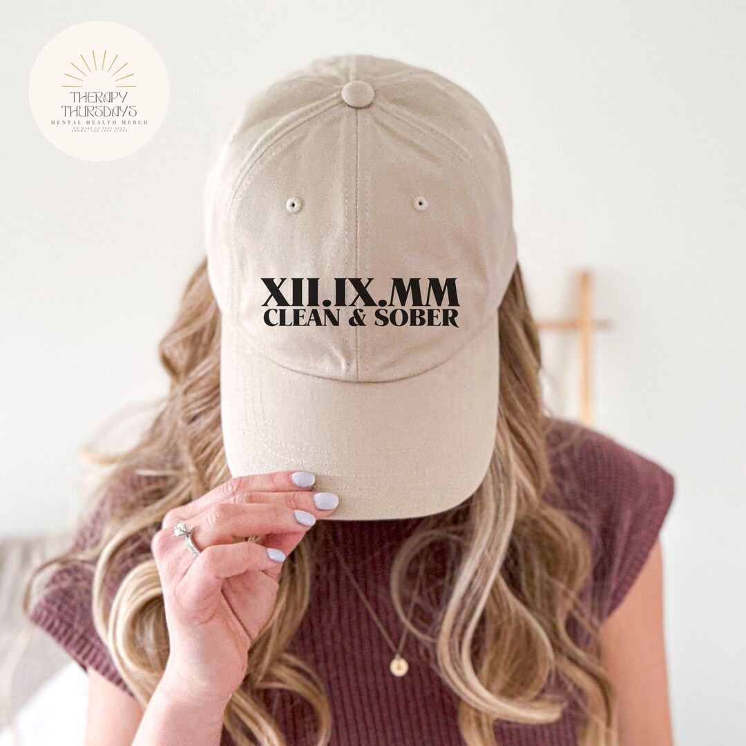 Sobriety Gift | Custom Embroidered Hat | Personalized | Roman Numeral ...