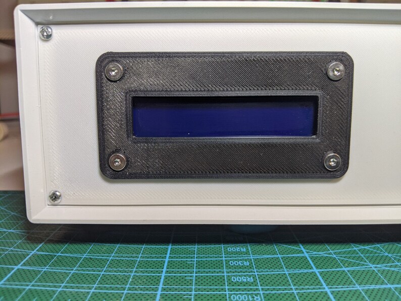 Arduino 1602 Lcd Display Bezel 3d Printed Electronics Mount Diy Project Enclosure