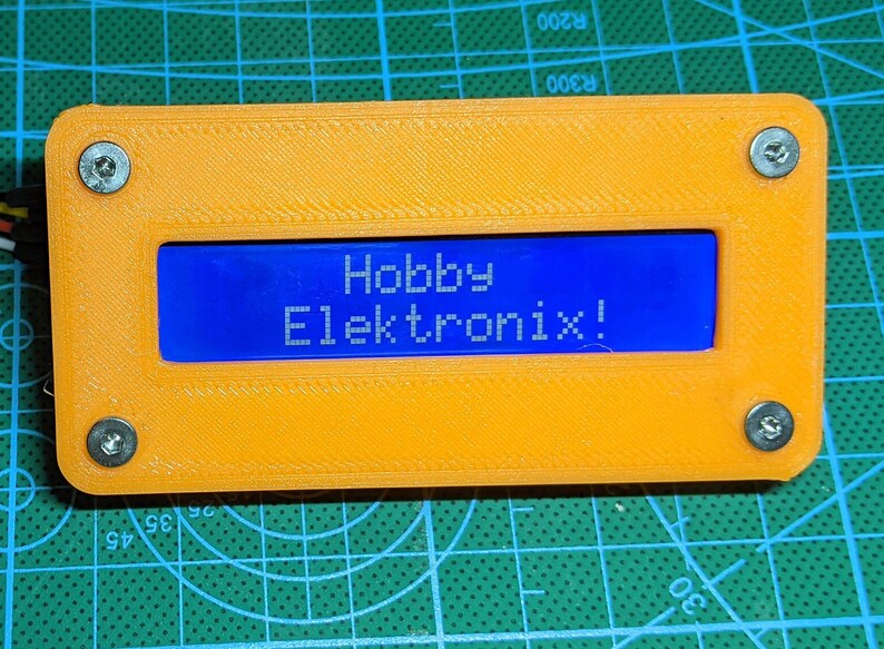 Arduino 1602 Lcd Display Bezel 3d Printed Electronics Mount Diy Project Enclosure