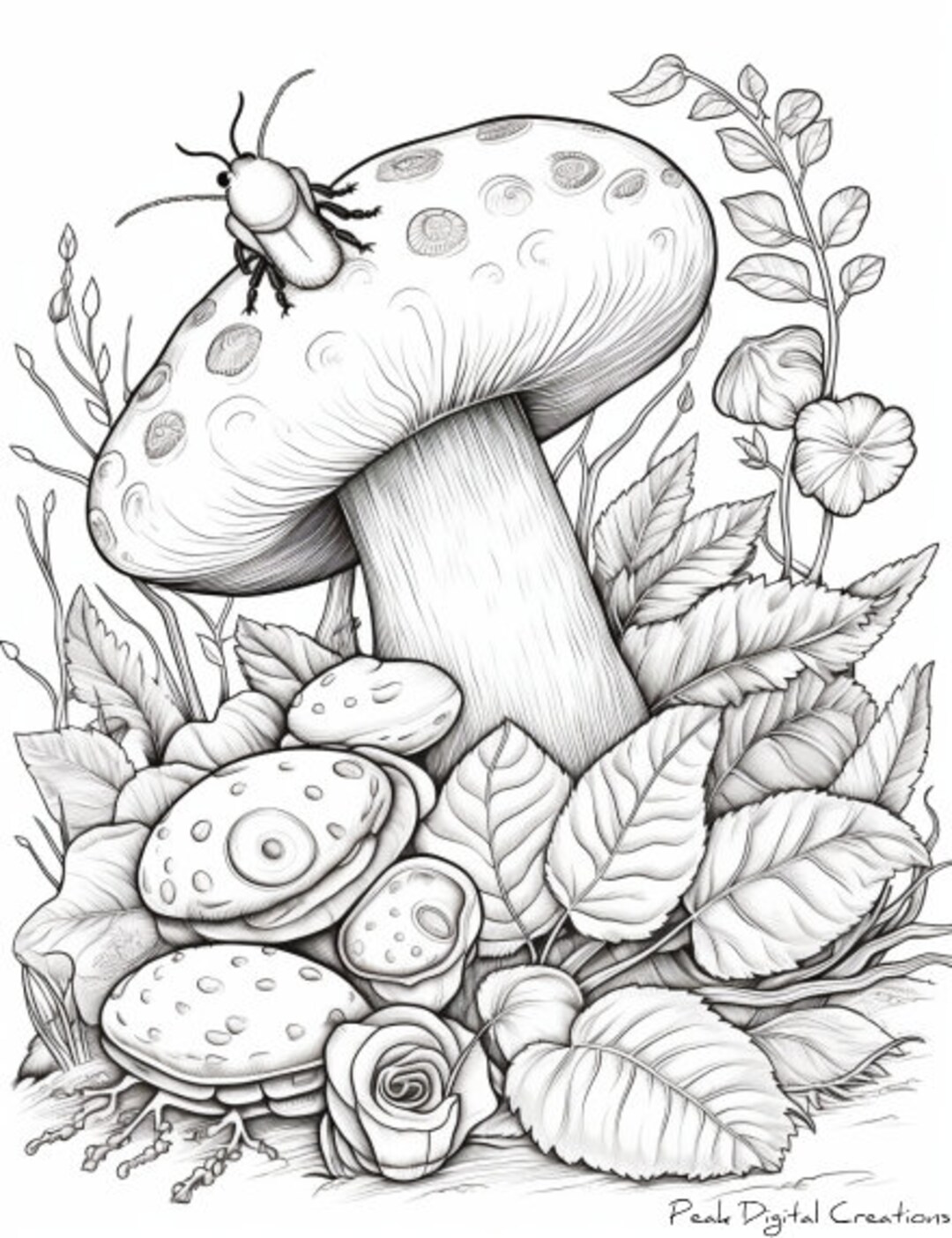 Garden Critters Coloring Page Printable - Etsy